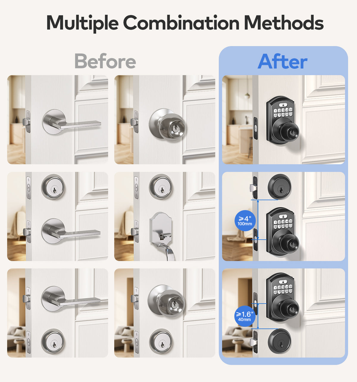TEEHO TE003 Keypad Door Lock with Handle