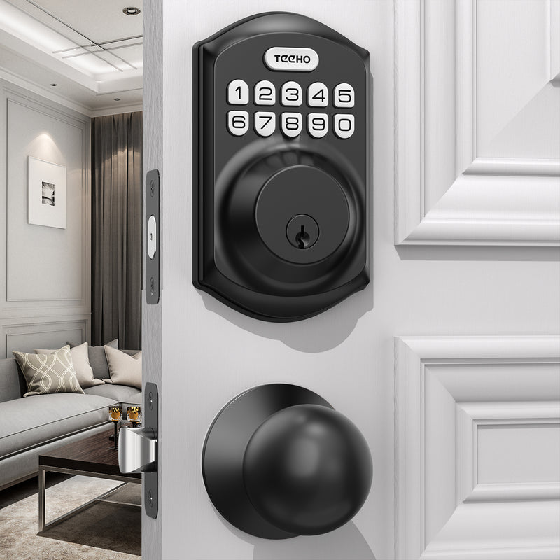 TEEHO TE001K Keypad Deadbolt Set - Keyless Entry Front Door Lock Set w